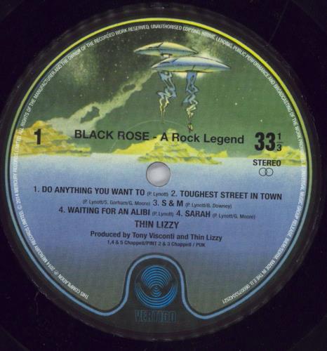 Thin Lizzy Black Rose [A Rock Legend] UK vinyl LP album (LP record) (829868)